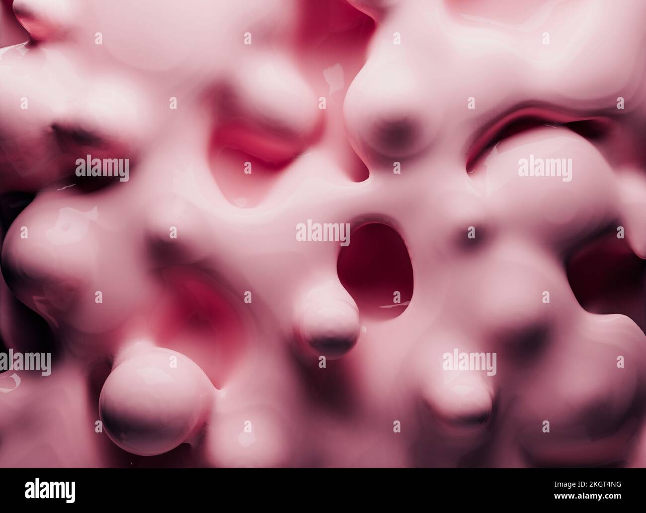 3D render of pink bubbling liquid Stock Photo - Alamy