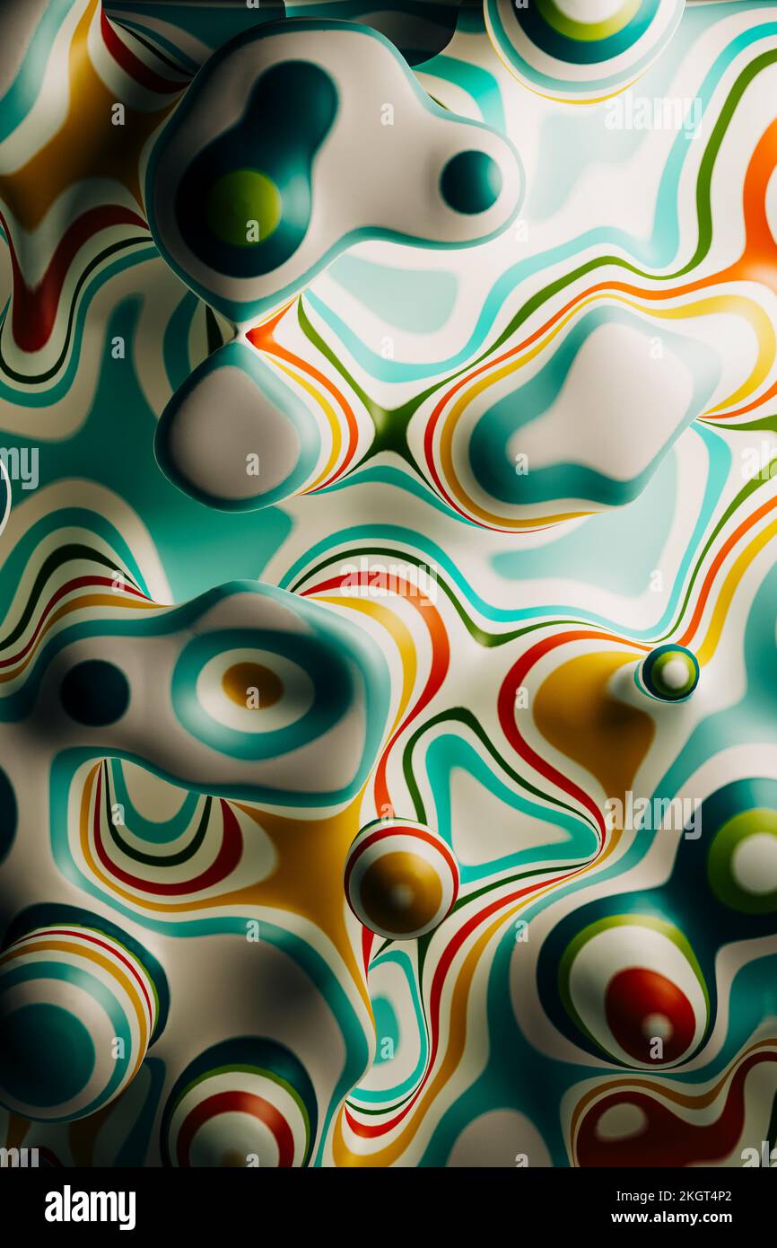 3D render of colorful bubbling liquid Stock Photo - Alamy