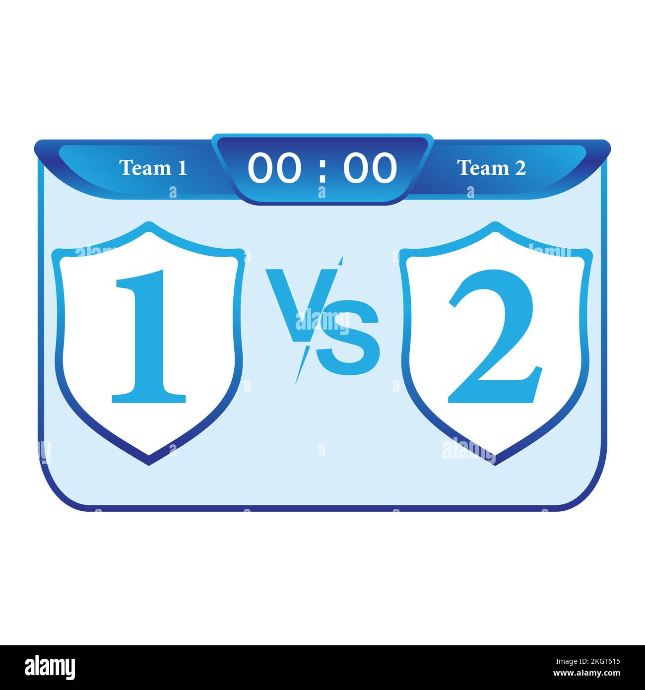 Sports match scoreboard Stylish vector illustration. A blue colour ...