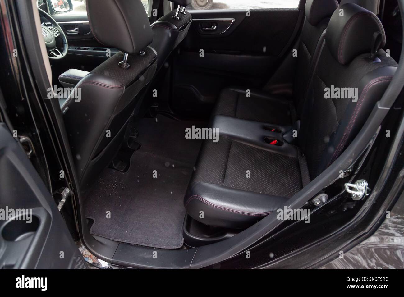 Novosibirsk, Russia - 10.11.2022: View of the interior of a Honda N-WGN ...