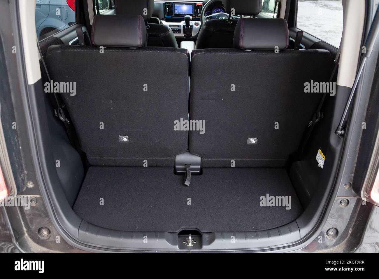 Novosibirsk, Russia - 10.11.2022: View of the interior of a Honda N-WGN ...