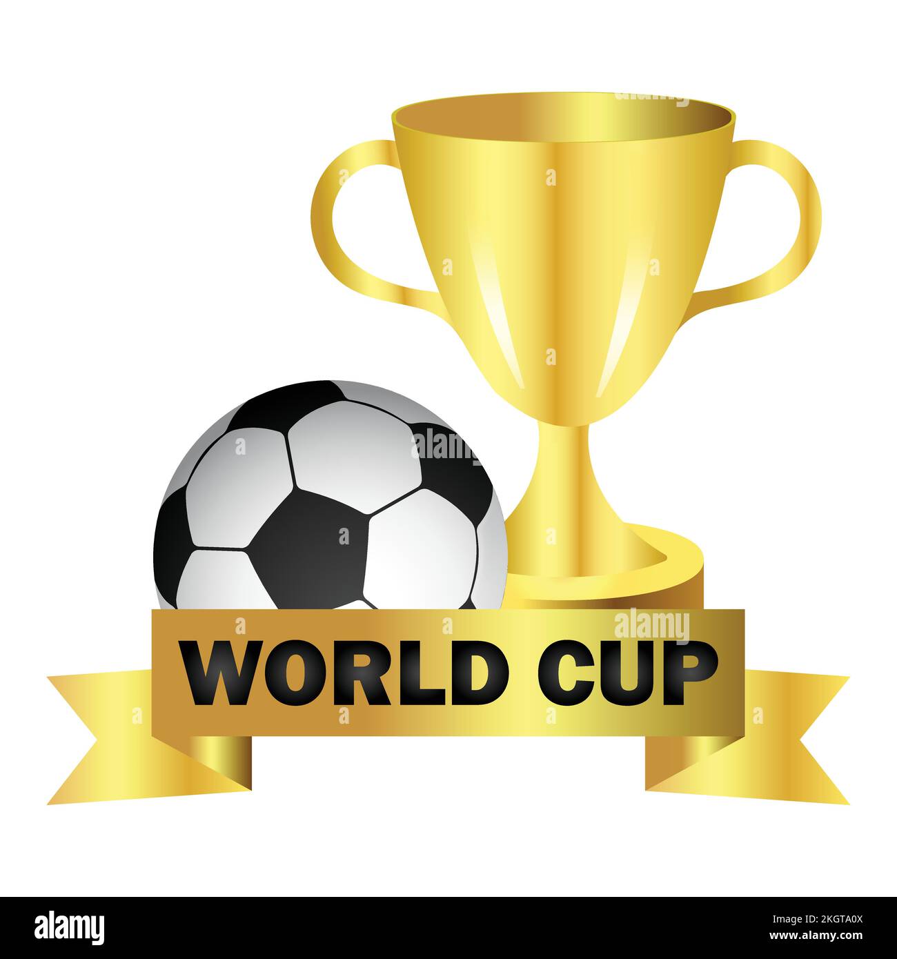 Soccer ball isolated on white background. Football world cup concept ...