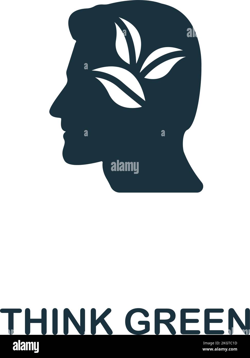 Think Green icon. Monochrome simple Sustainability icon for templates ...