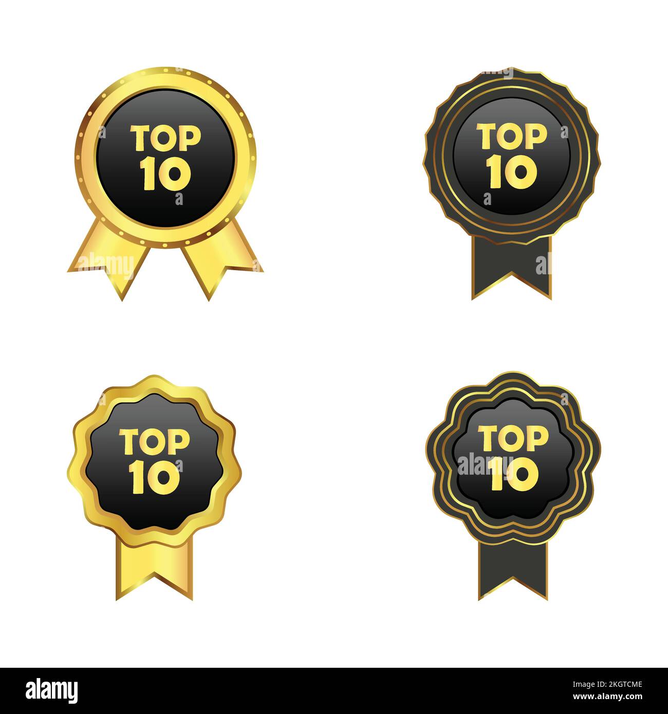 Luxurious badge collection with golden and black color shade. royal top ...