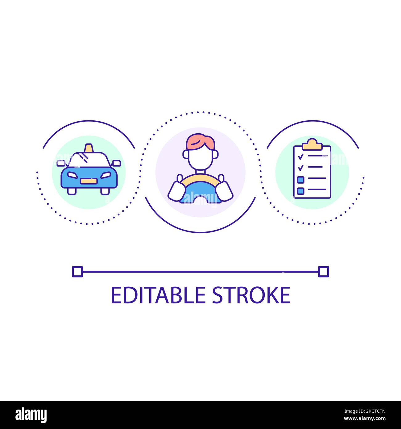 Driving school loop concept icon Stock Vector Image & Art - Alamy