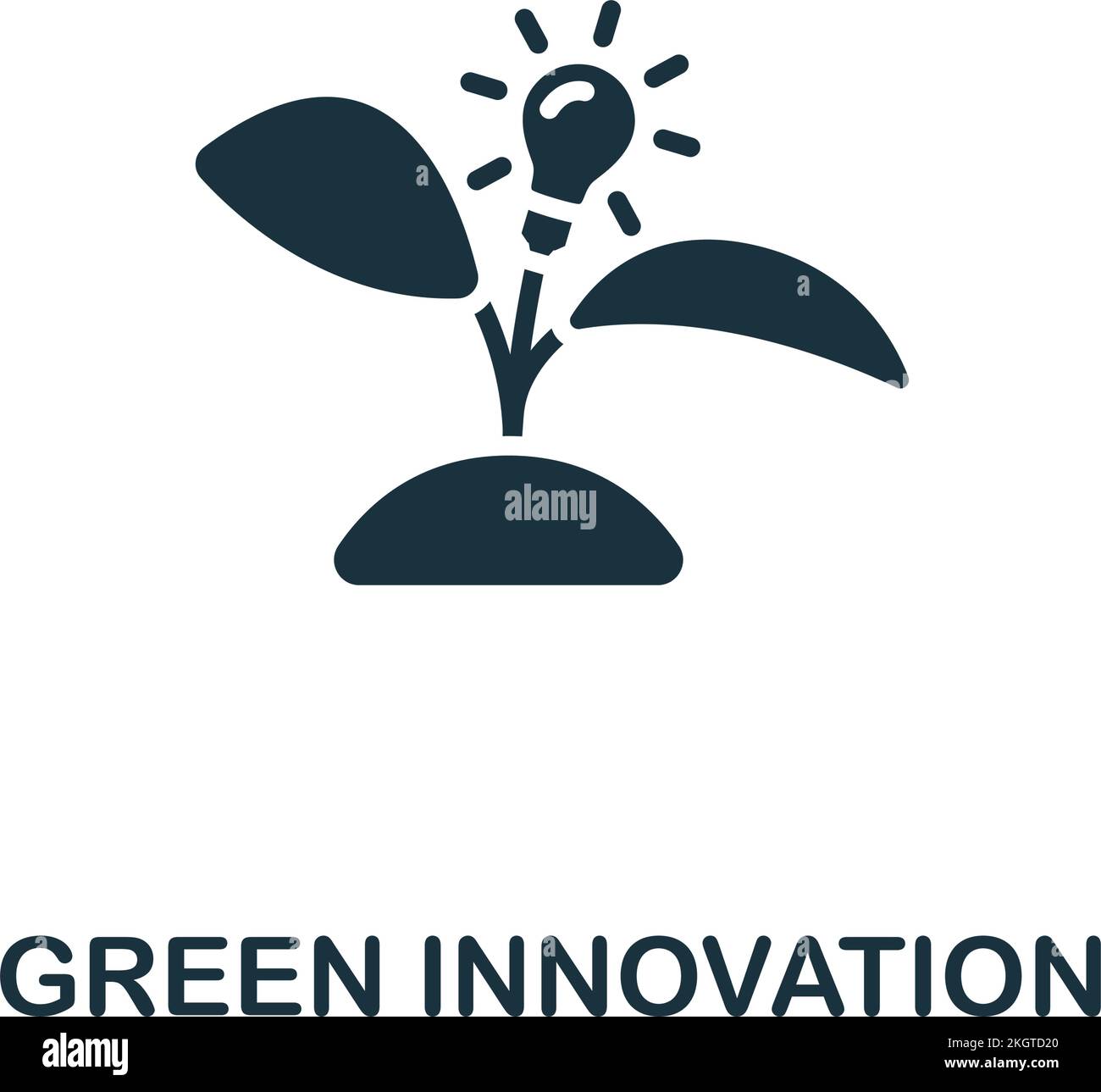 Green Innovation icon. Monochrome simple Sustainability icon for ...