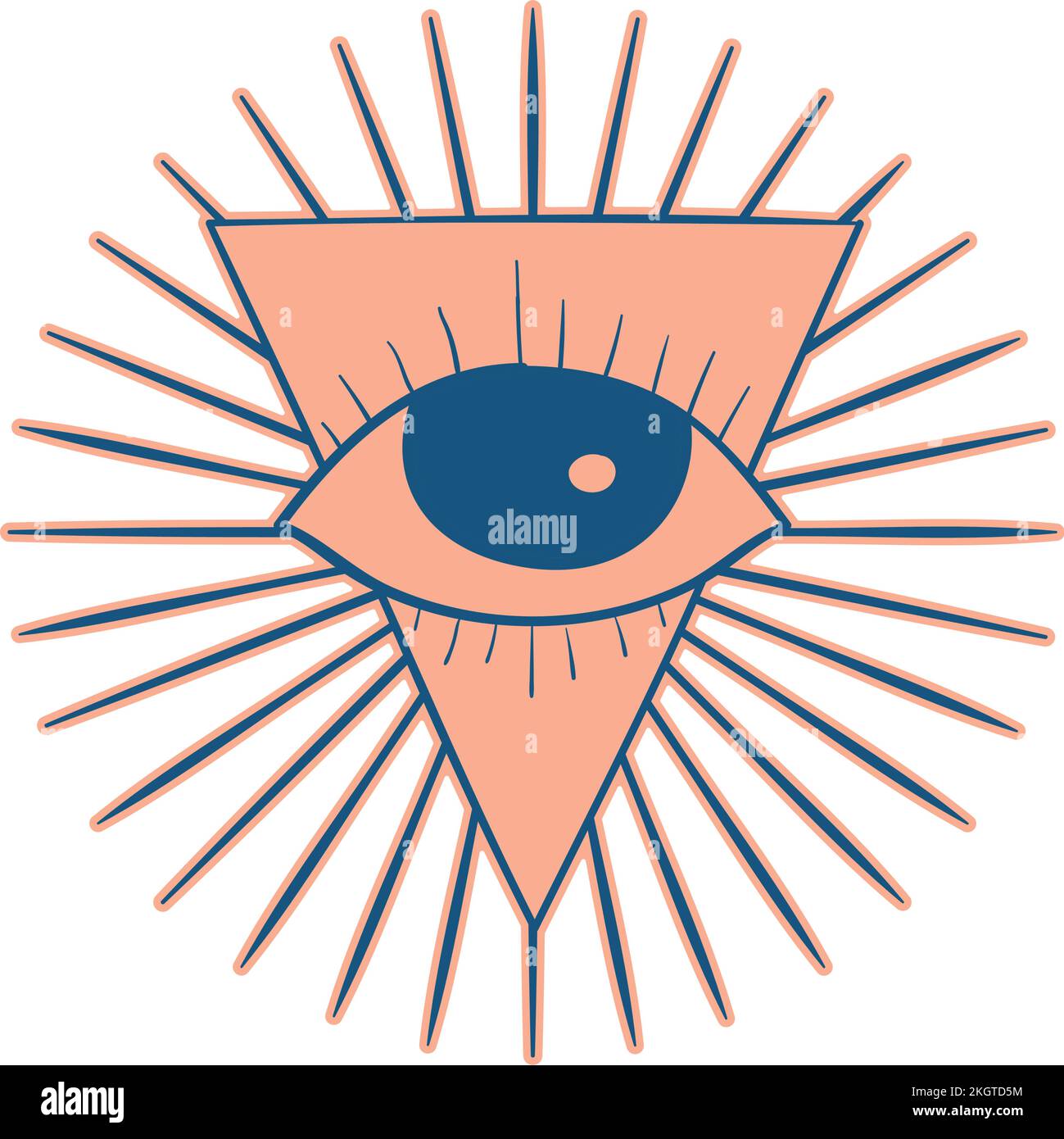 Isolated triangle with eye esoterism sketch icon Vector Stock Vector ...