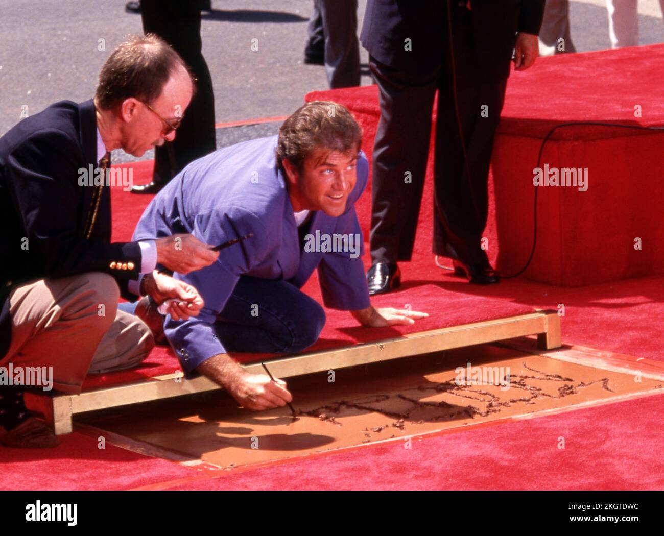 Mel Gibson hand and footprints ceremony on August 23, 1993 at the Mann ...