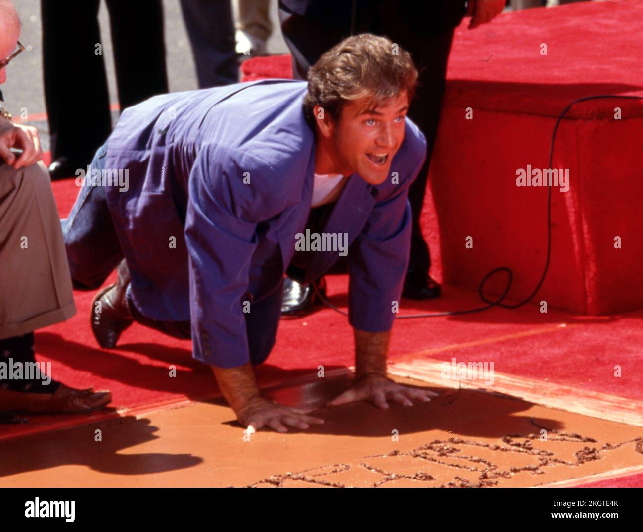 Mel Gibson hand and footprints ceremony on August 23, 1993 at the Mann ...