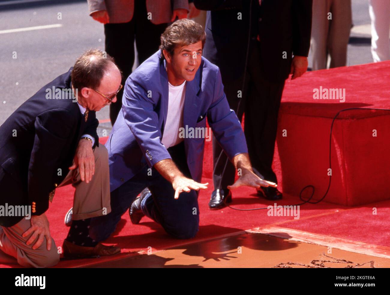 Mel Gibson hand and footprints ceremony on August 23, 1993 at the Mann ...