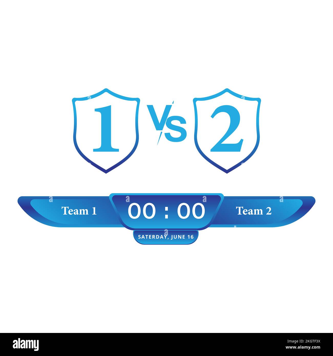 Scoreboard Broadcast blue color lower thirds template for sports like ...