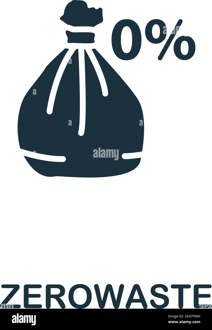 Zerowaste icon. Monochrome simple Sustainability icon for templates ...