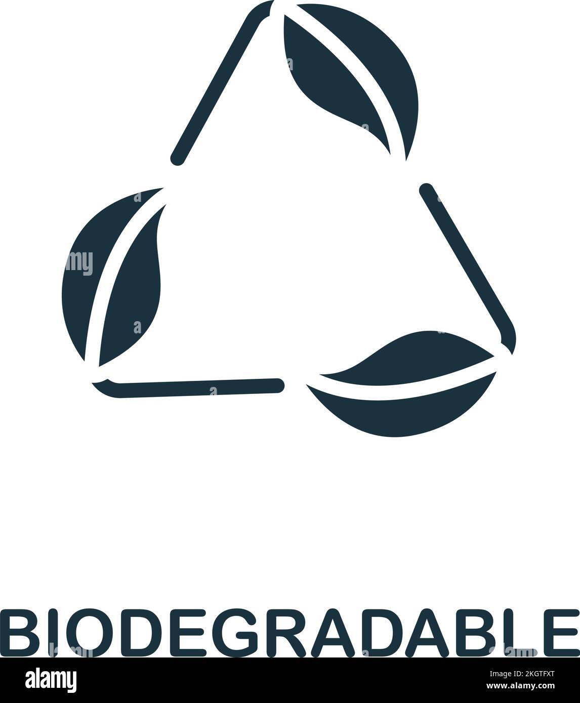Biodegradable icon. Monochrome simple Sustainability icon for templates ...