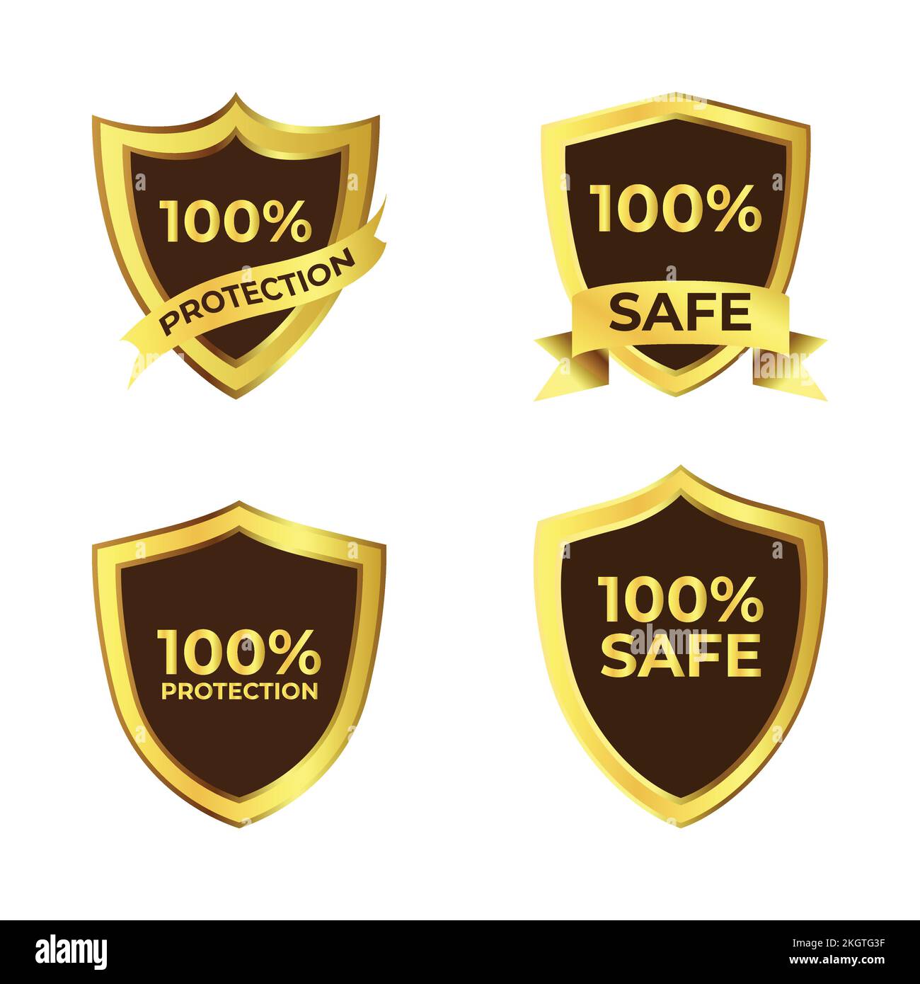 Collection of elegant black and golden design elements badges, and ...