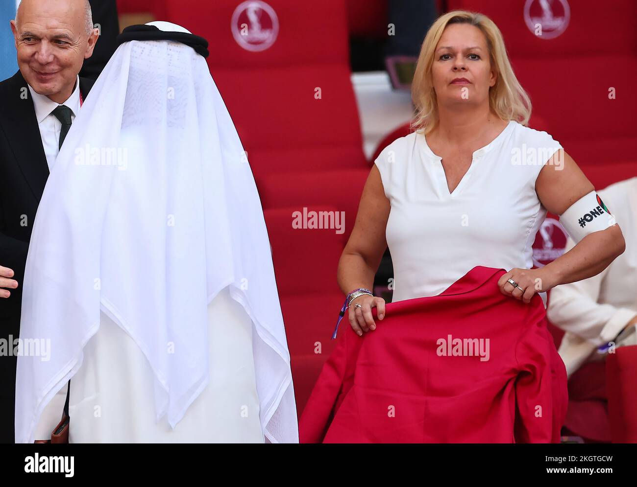 Doha, Qatar. 23rd Nov, 2022. Nancy Faeser, Germany's Interior Minister ...
