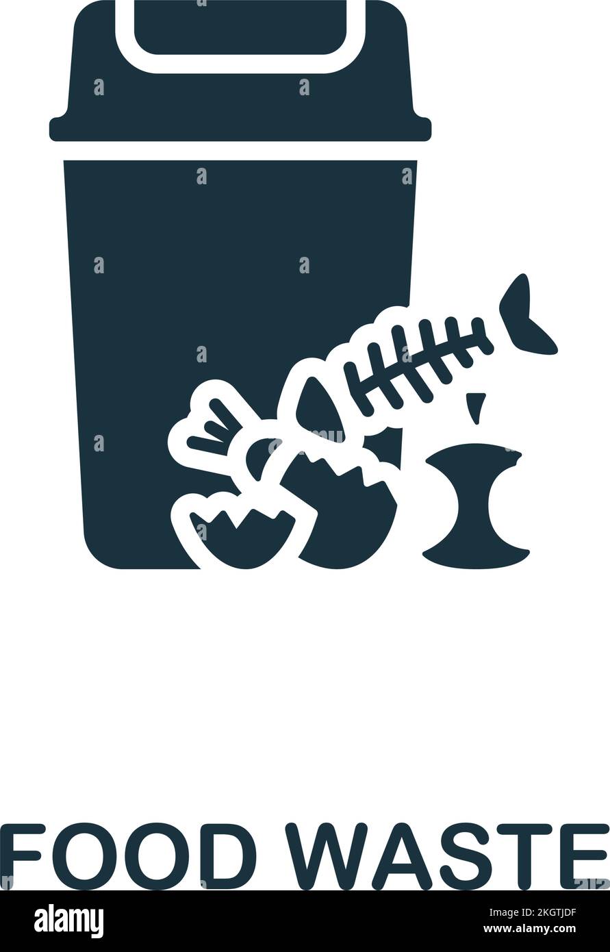 Food Waste icon. Monochrome simple Sustainability icon for templates ... Food Waste icon. Monochrome simple Sustainability icon for templates ...