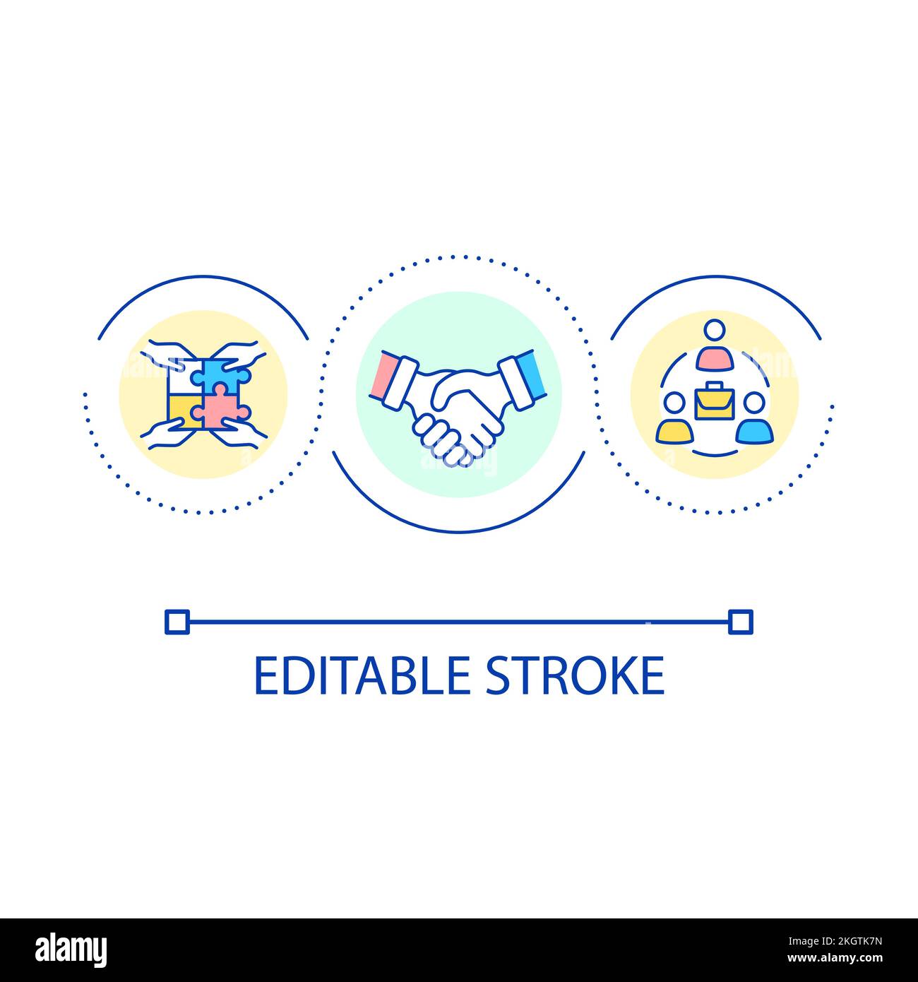 Professional relationship loop concept icon Stock Vector Image & Art ...