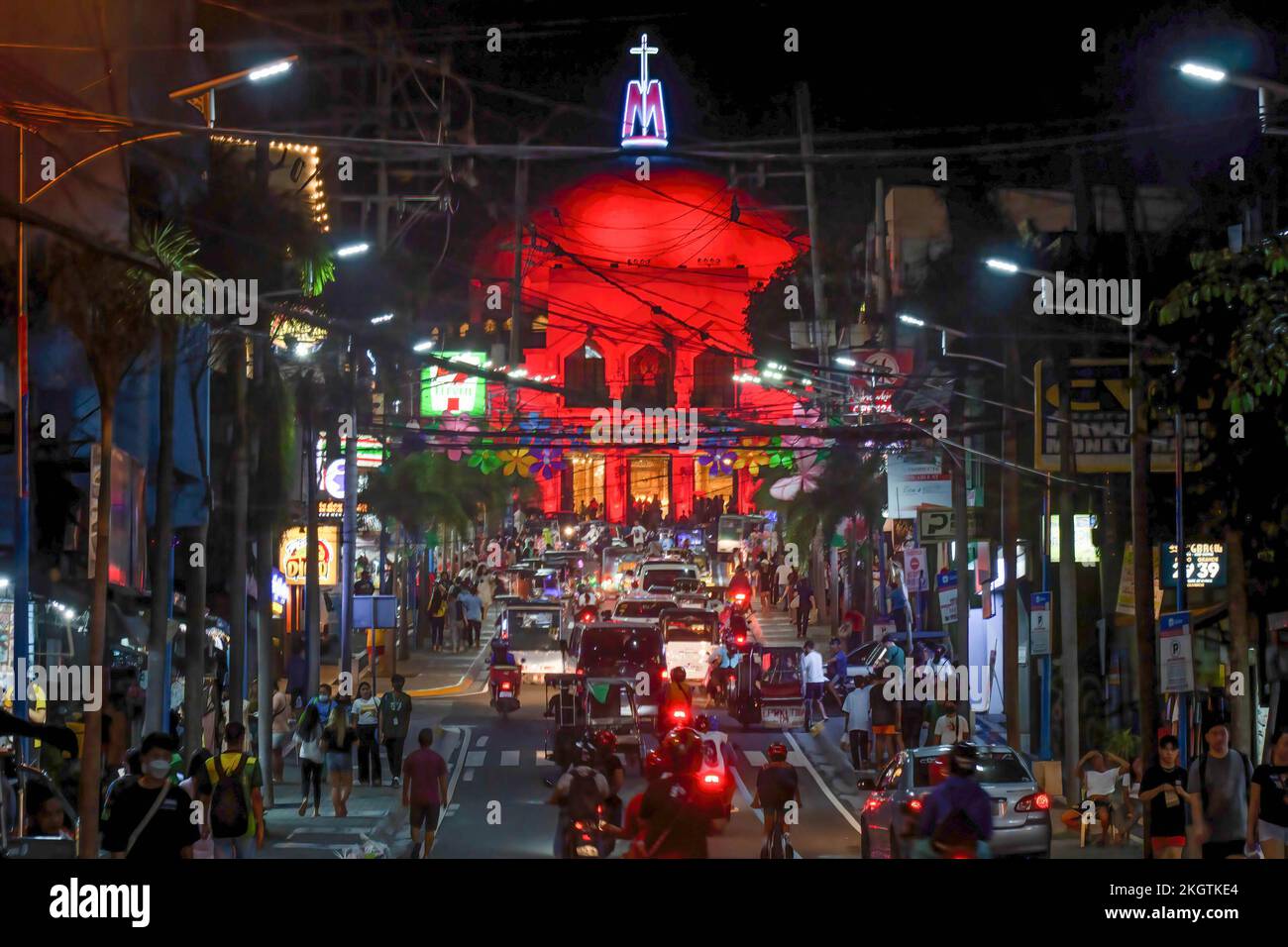 An International Marian Shrine turns red for the observance of Red ...