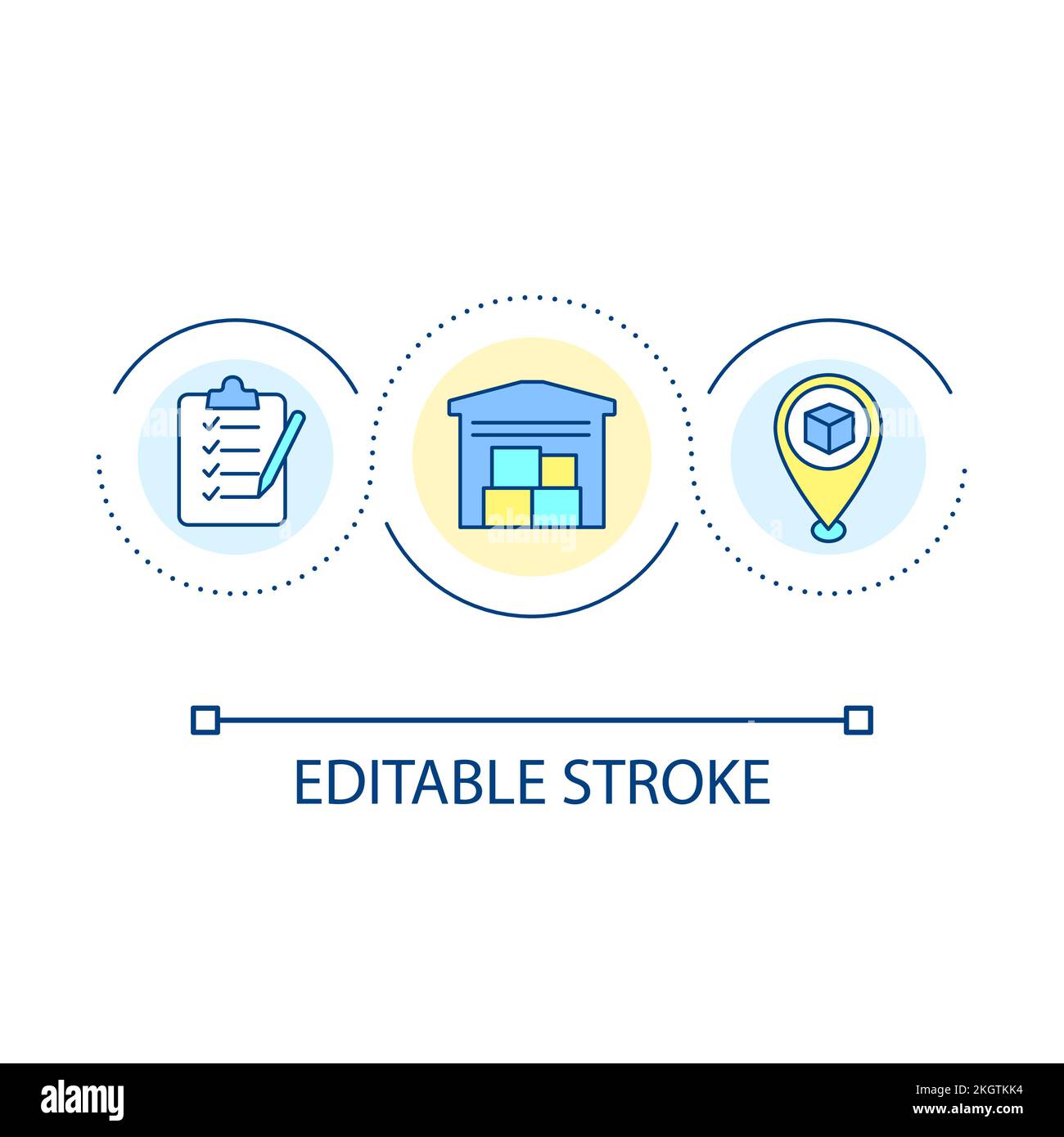 Receive parcel loop concept icon Stock Vector Image & Art - Alamy