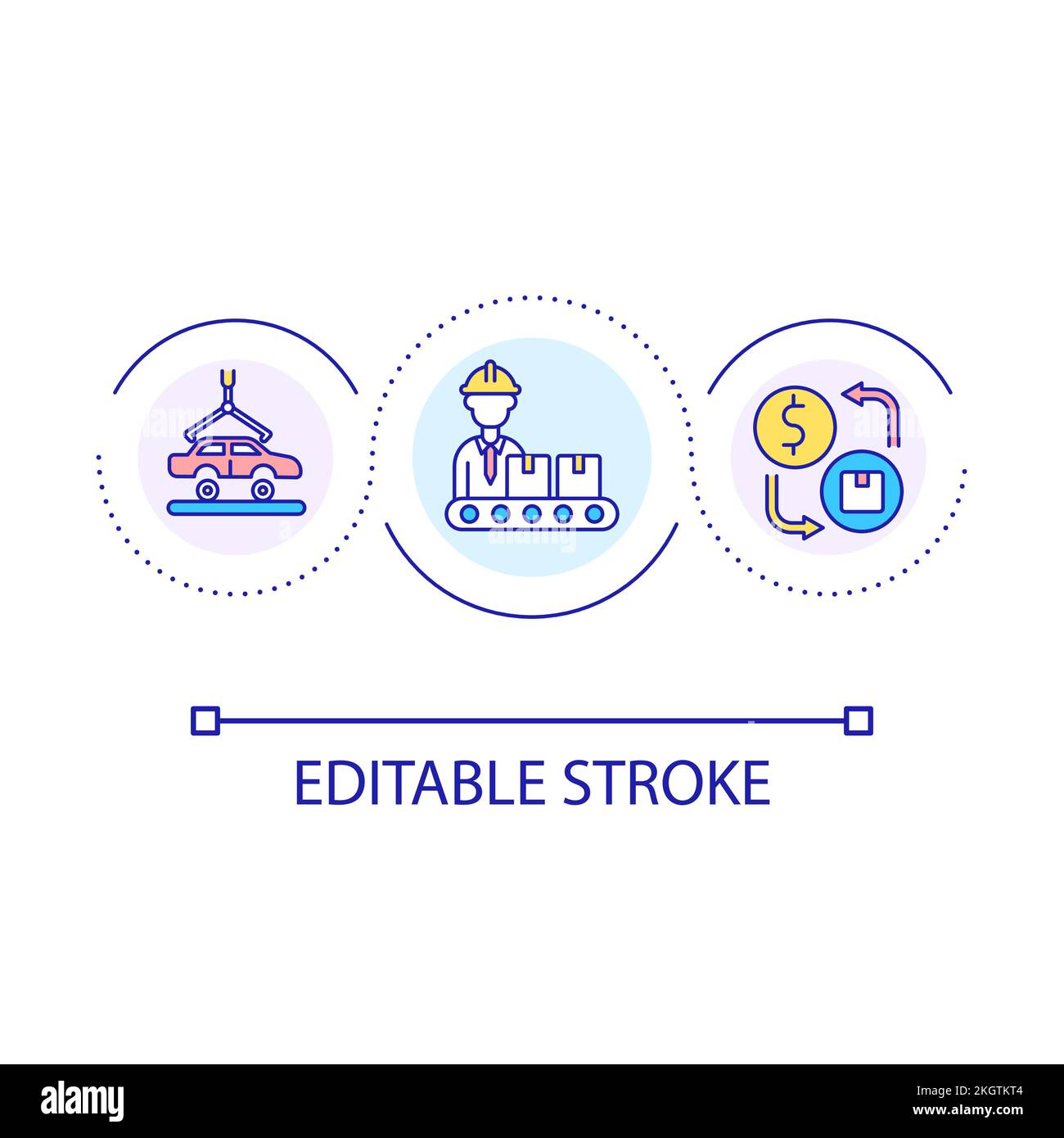 Car manufacturing loop concept icon Stock Vector Image & Art - Alamy