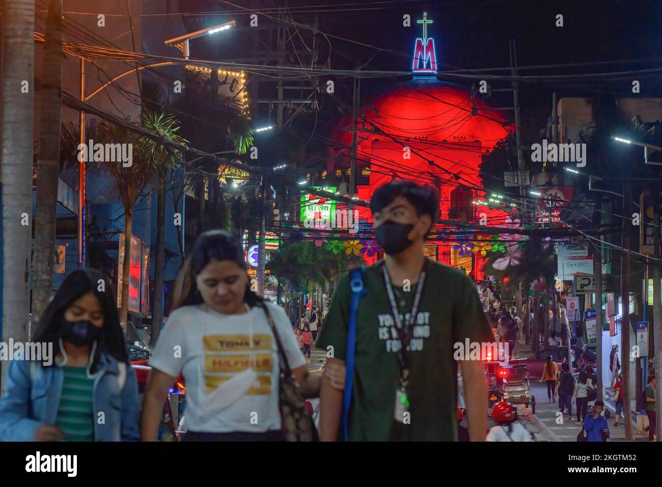 An International Marian Shrine turns red for the observance of Red ...