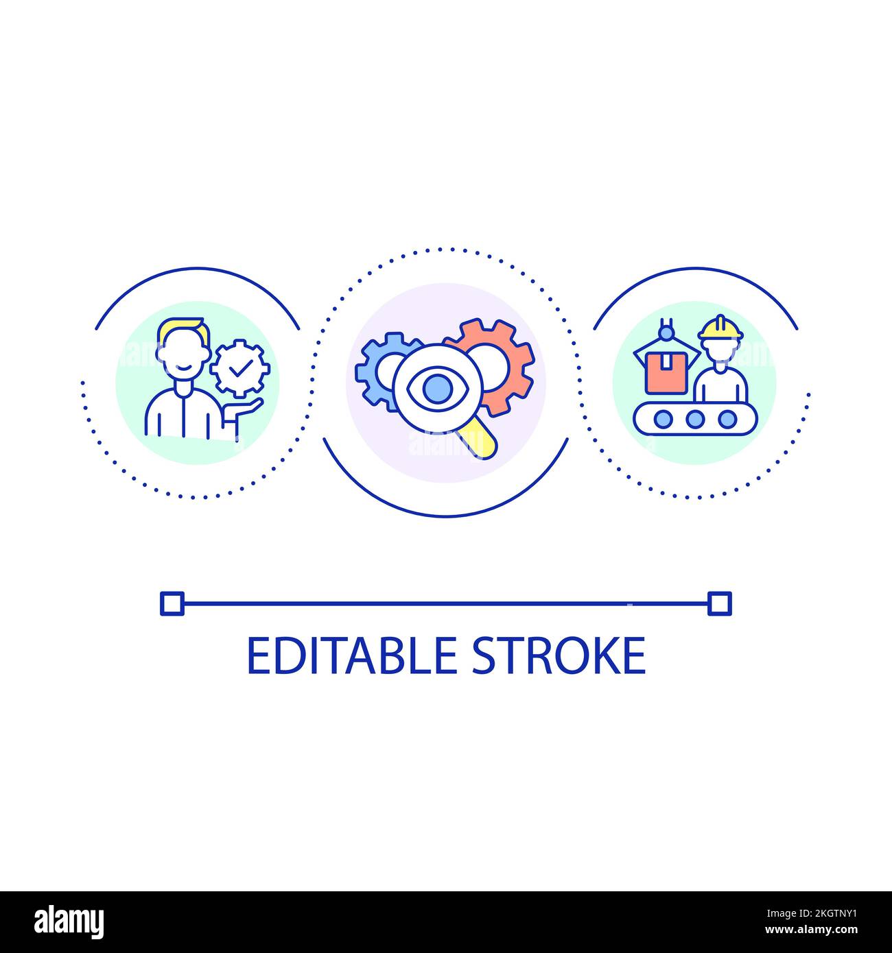 Work Process Automation Loop Concept Icon Stock Vector Image And Art Alamy
