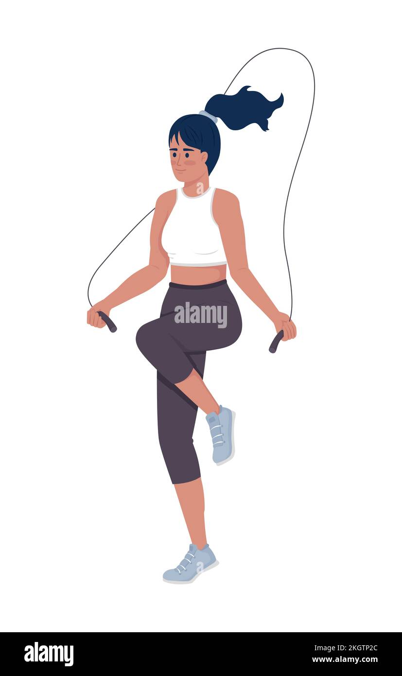 Cartoon jumping rope gym image hi-res stock photography and images - Alamy