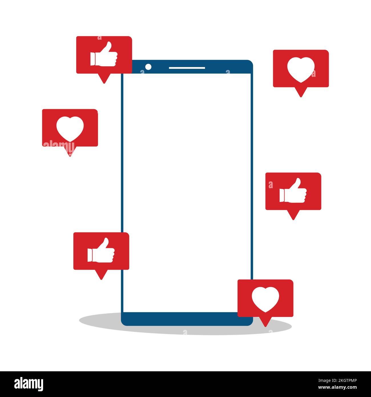 Social media button design elements. Love and like social media button ...