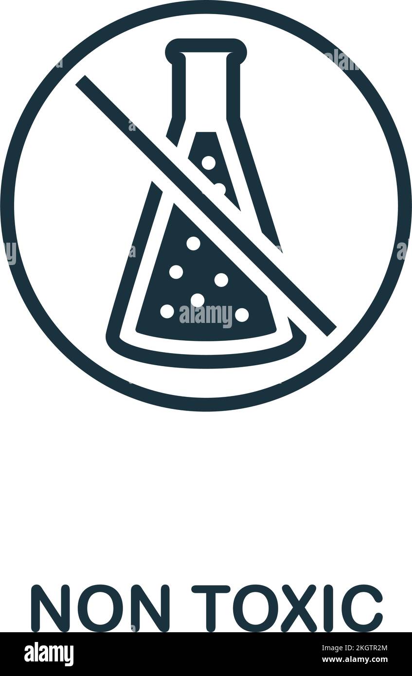 Non Toxic icon. Monochrome simple Sustainability icon for templates ...