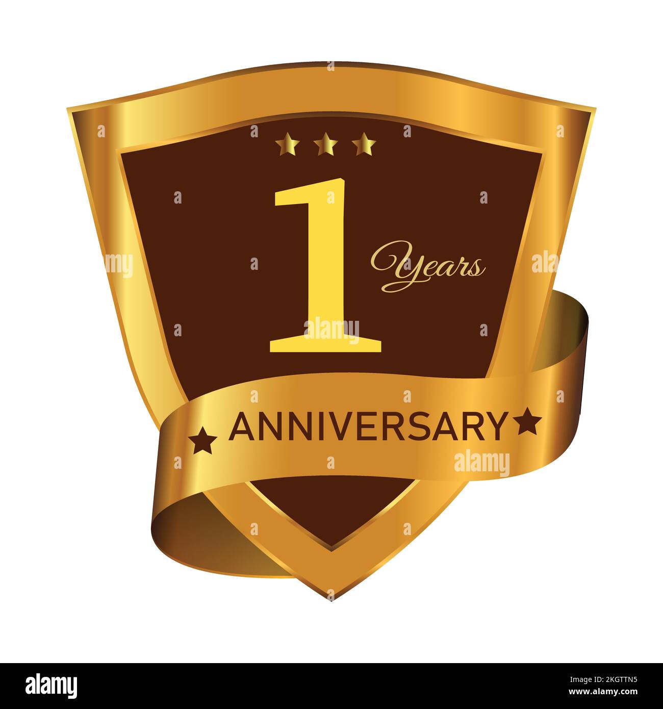 Anniversary royal badge design with a shield shape. Anniversary badge ...
