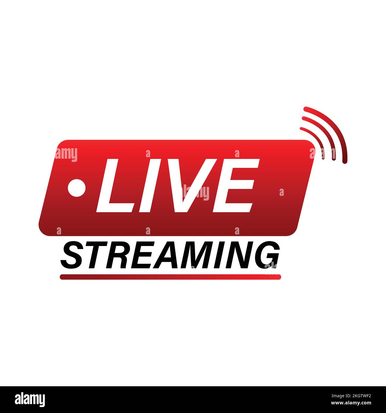 Live streaming icon design for the broadcast system. Live streaming ...