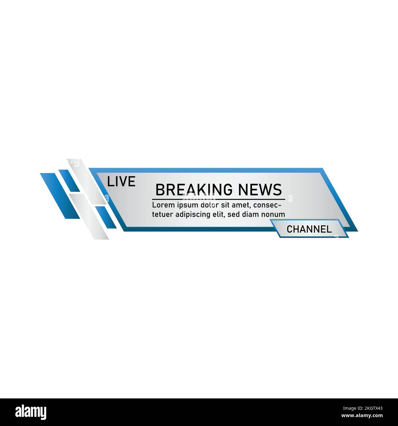 News lower third design for television channels. The rectangular and ...