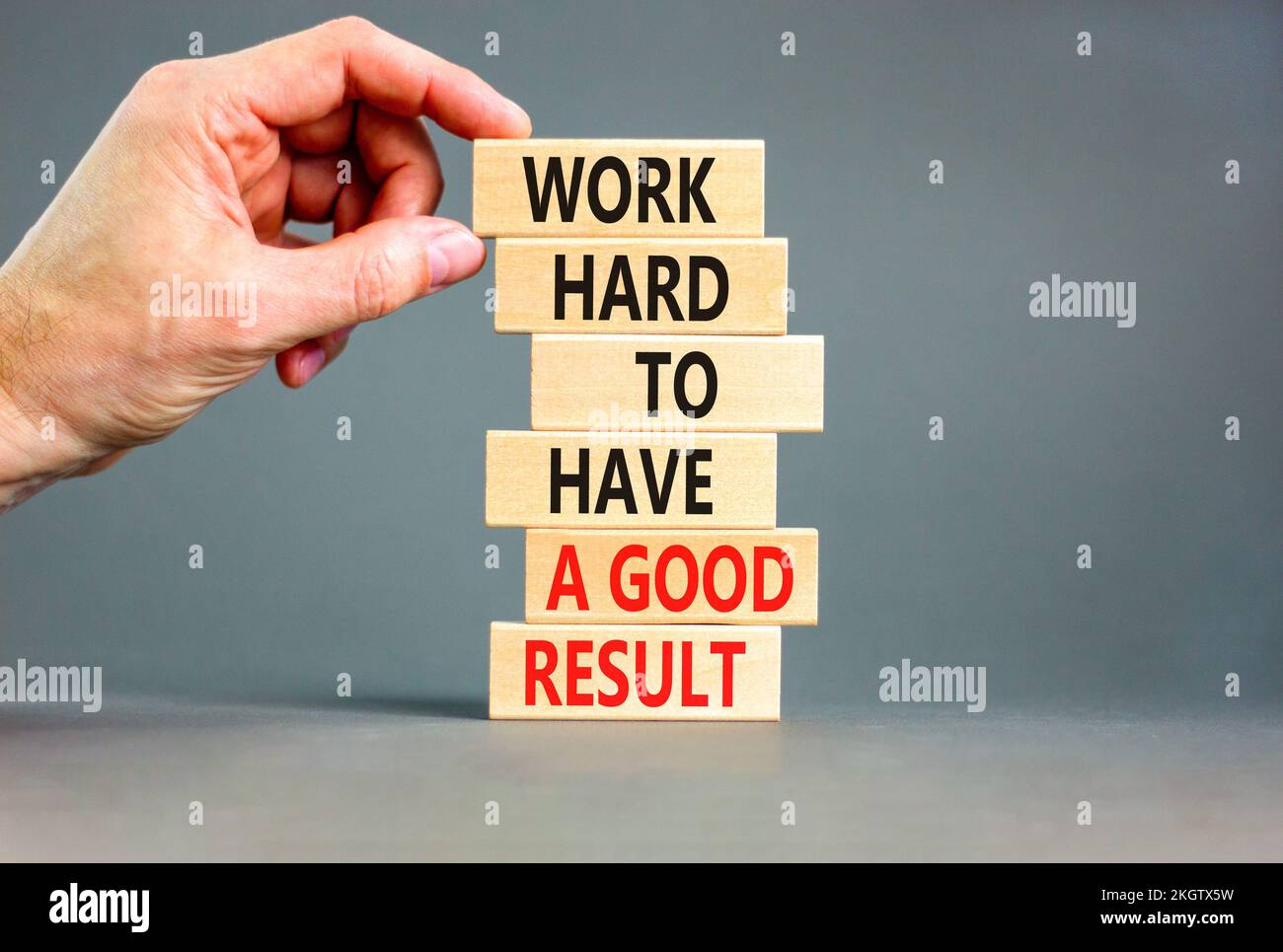 Work hard for result symbol. Concept words Work hard to have a good ...