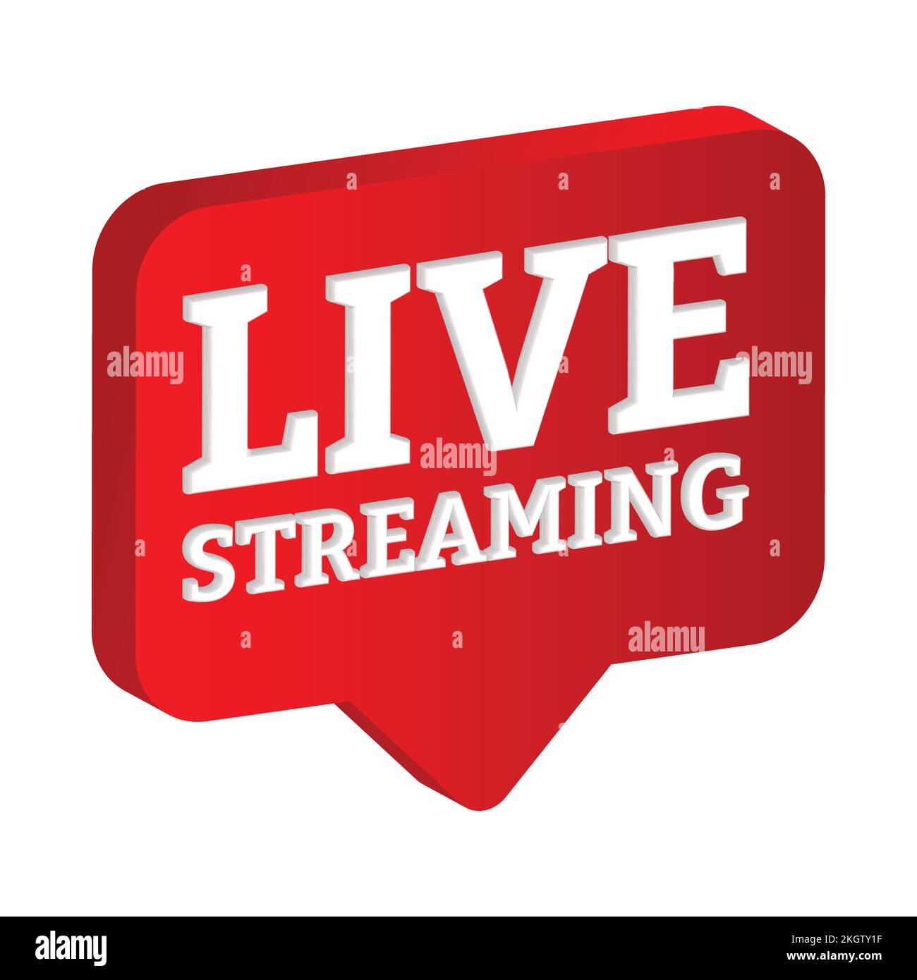 Live streaming 3D icon design for the broadcast system. Stylish live ...