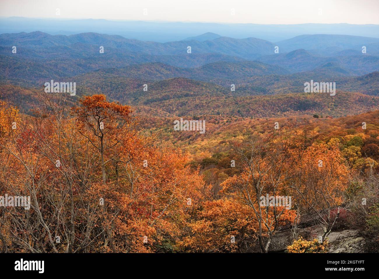 Green Mountain Overlook along North Carolina's Blue Ridge Parkway way ...