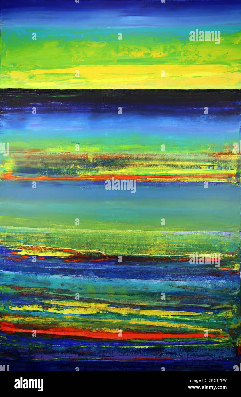 Abstract painting about Layers of the Worlds Stock Photo - Alamy
