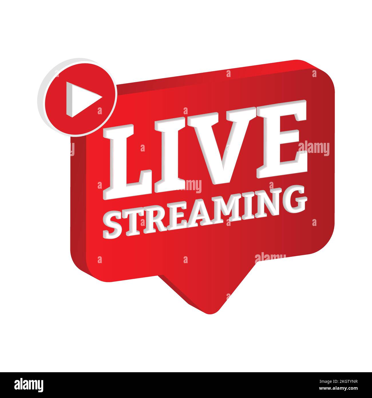 Live streaming 3D icon design for the broadcast system. Stylish live ...
