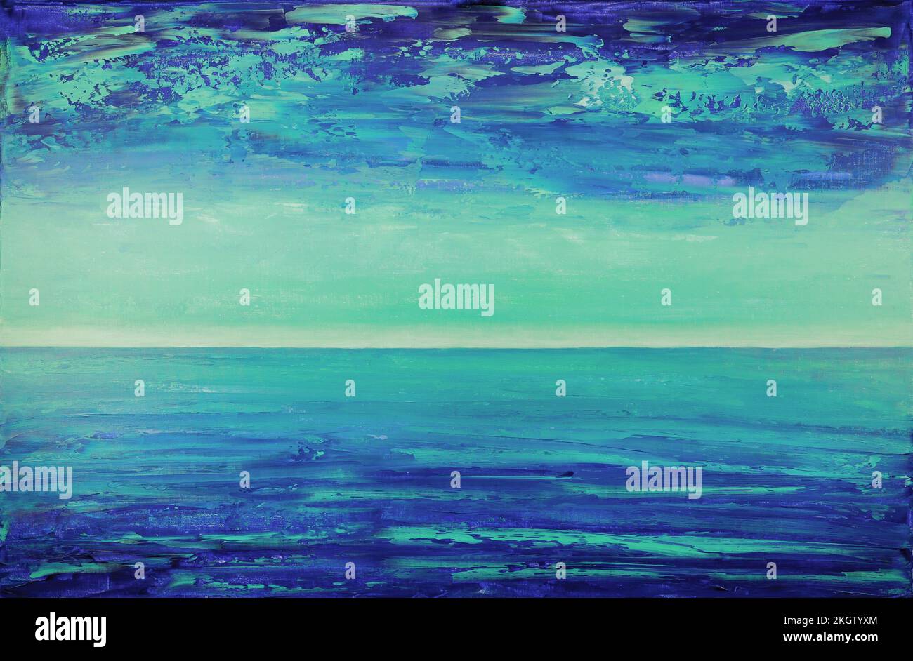 Abstract art painting about ocean Stock Photo - Alamy