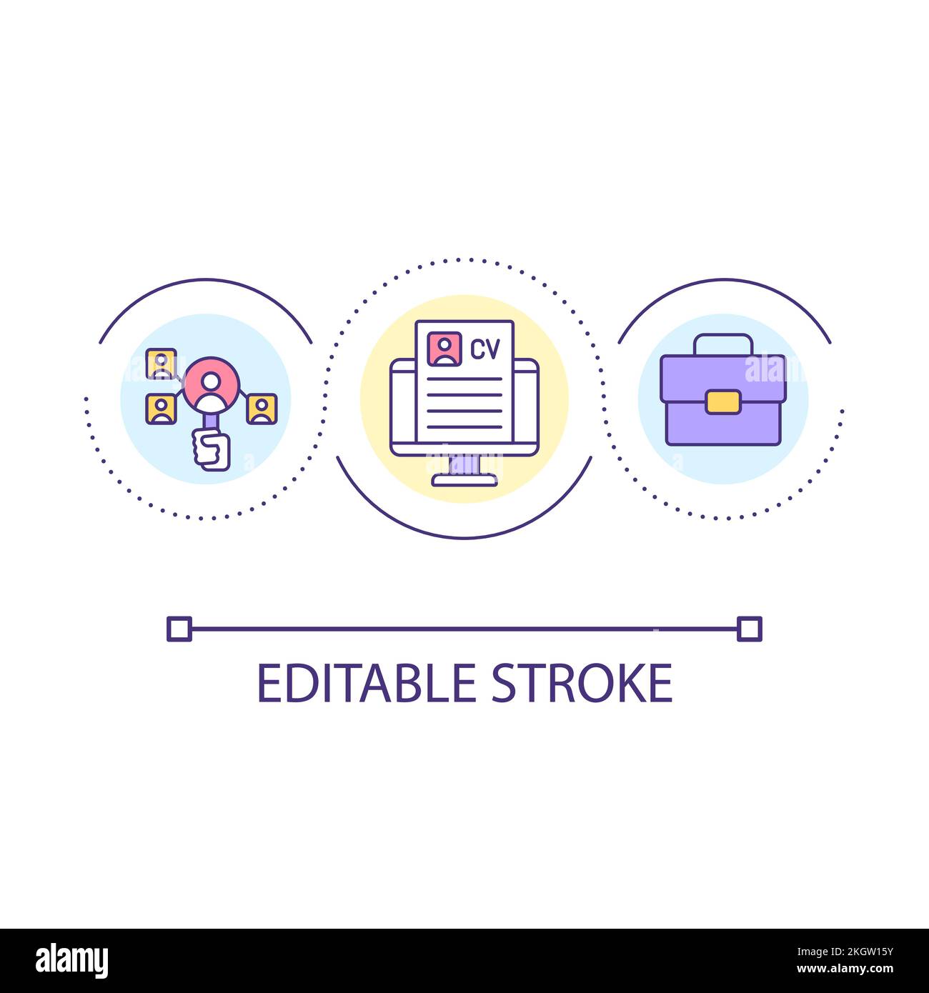 Flat recruitment round concept Stock Vector Images - Alamy