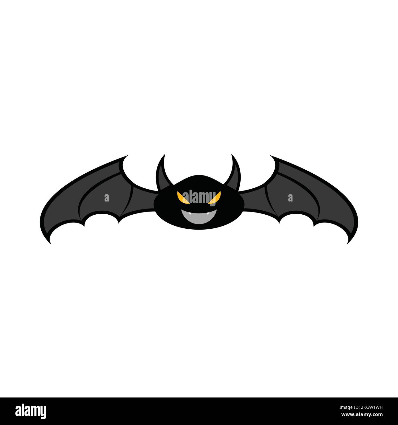 Black bat design with yellow and wood color shade. Halloween party ...