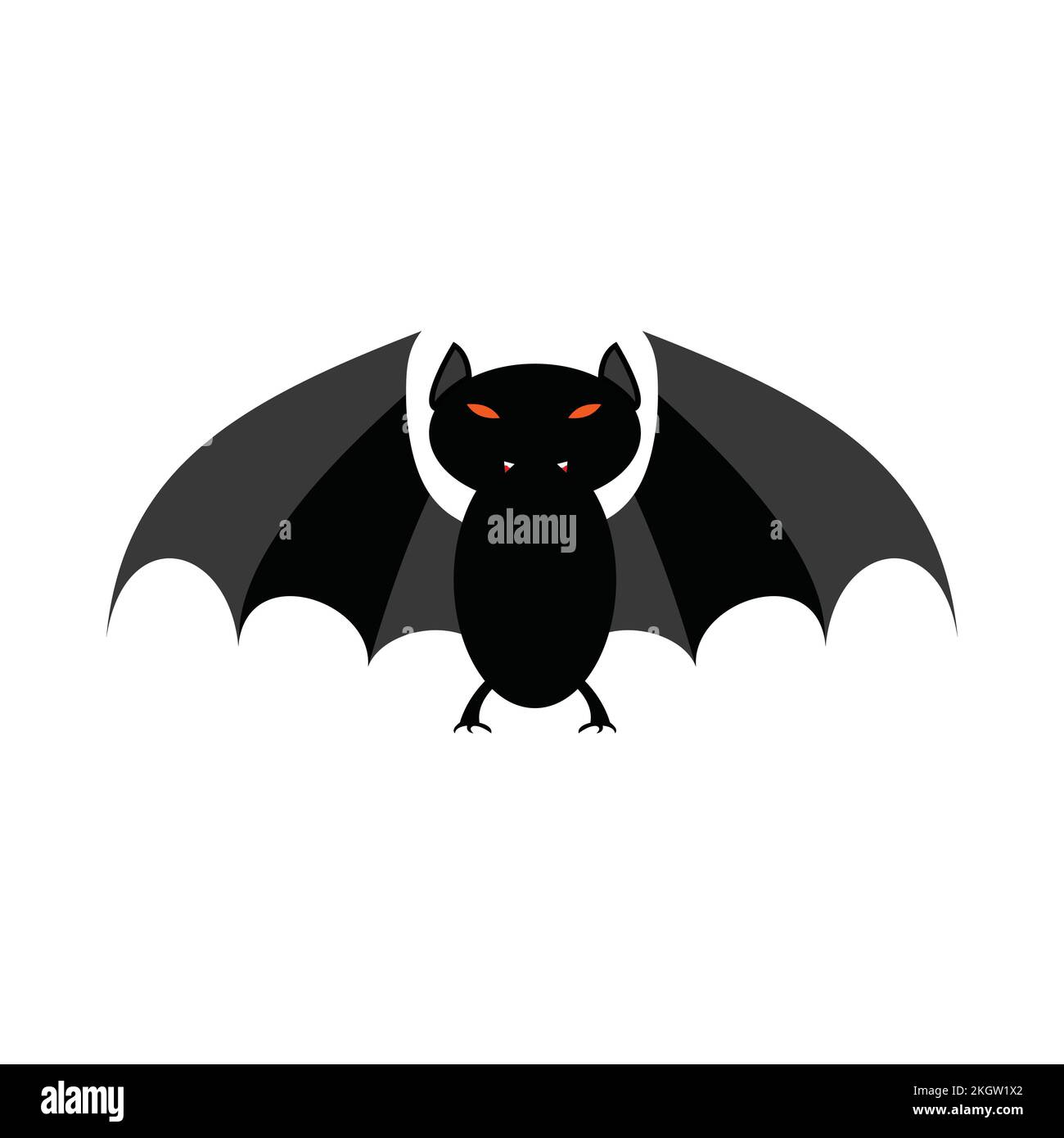 Halloween black scary bat design vector illustration. Black bat design ...