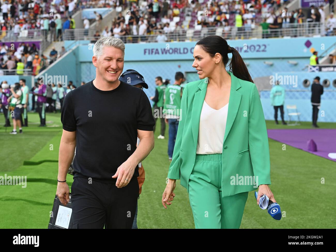 Doha, Qatar, November 23rd, 2022, left to right Bastian SCHWEINSTEIGER ...