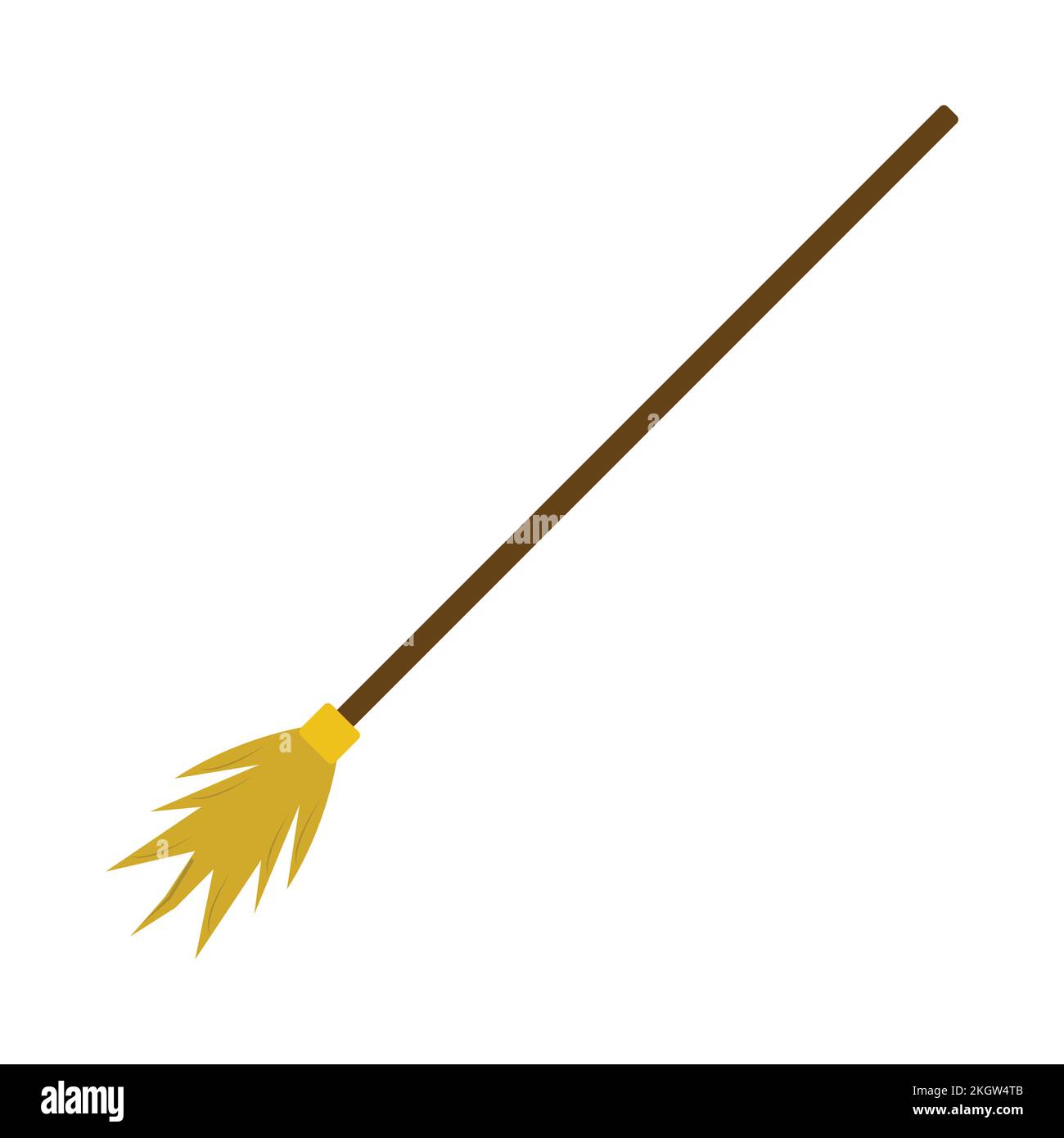 Halloween simple witch broomstick design vector illustration. Witch ...