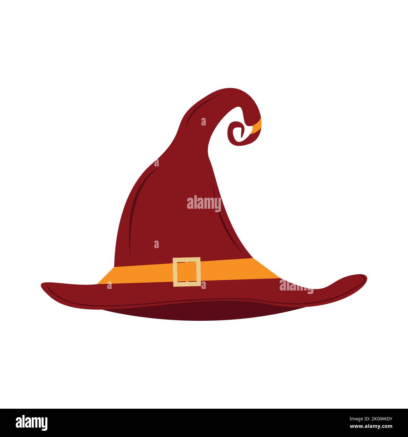 Halloween witch hat cartoon vector design on a white background. Witch ...