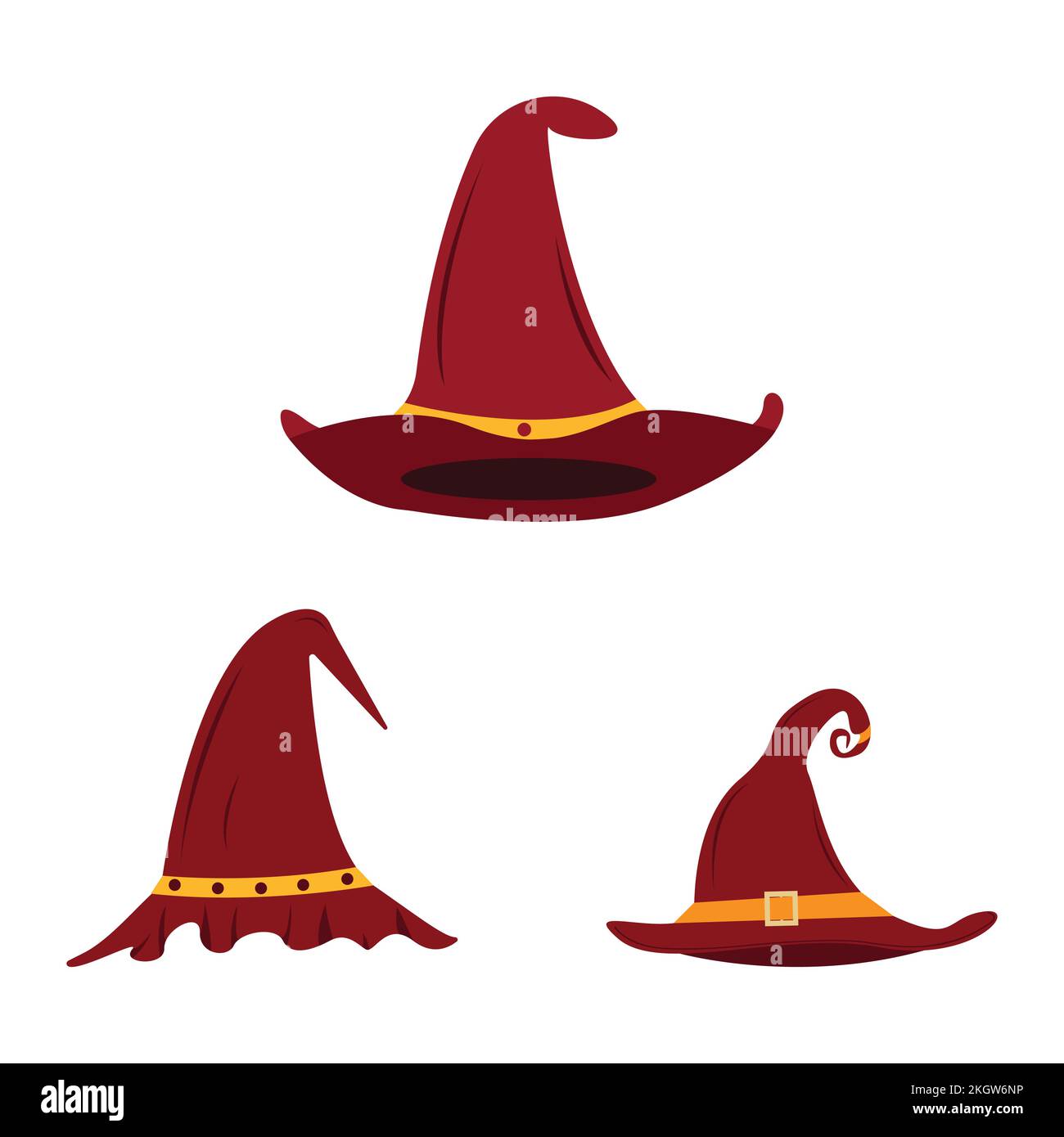 Scary witch hat vector design on a white background for Halloween ...