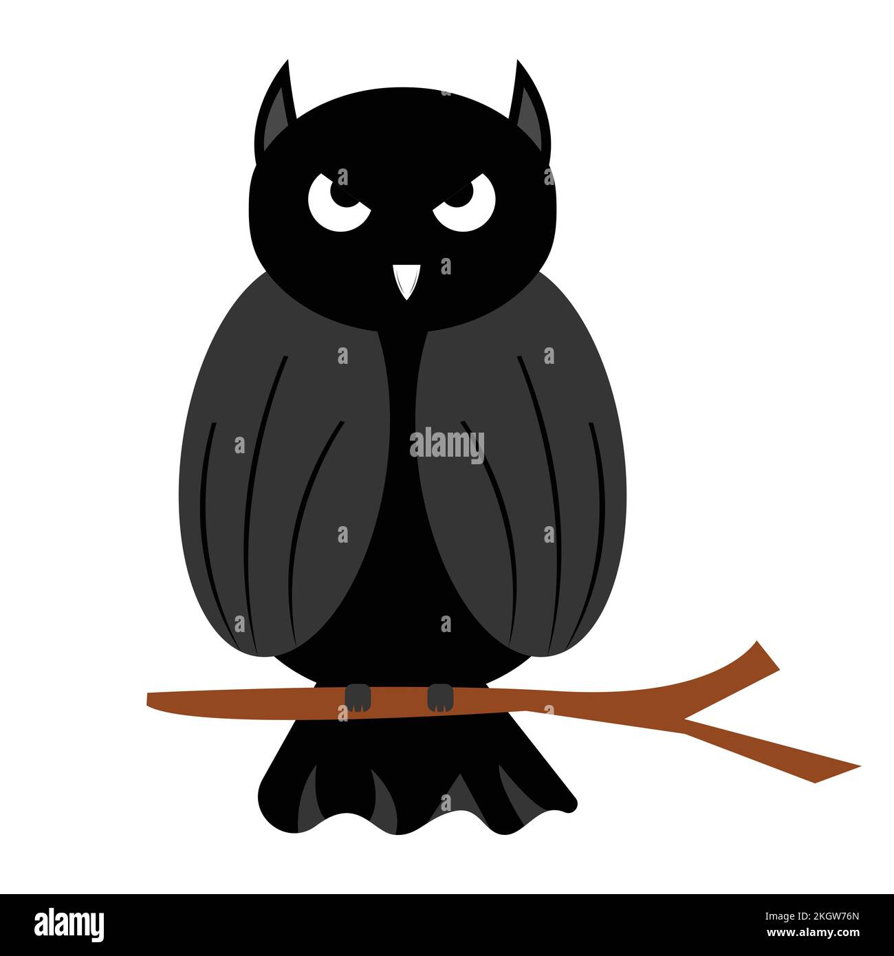 Halloween scary-faced owl design on a white background. Halloween owl ...