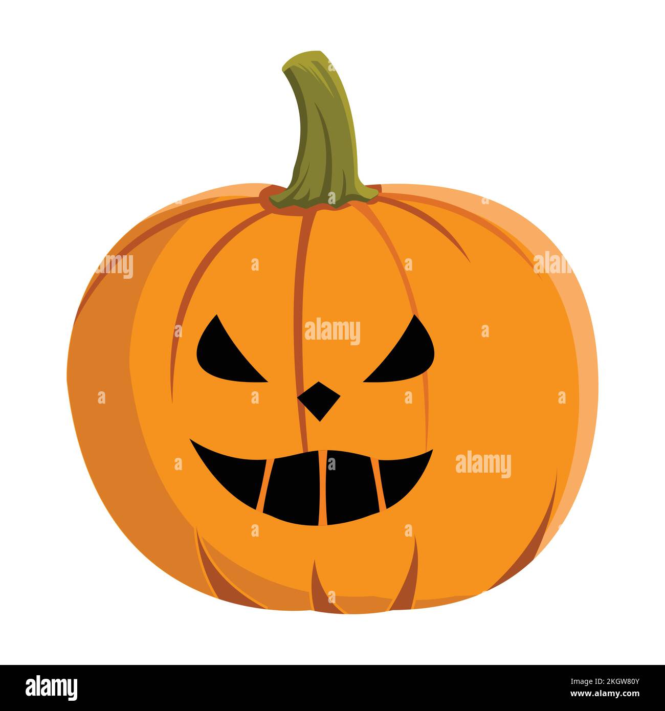 Pumpkin design with scary eyes and mouth for Halloween event with ...