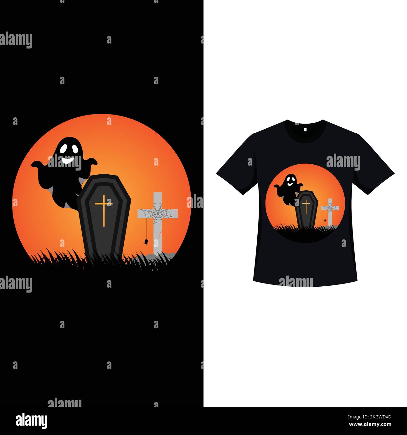 Simple black ghost silhouette Stock Vector Images - Alamy