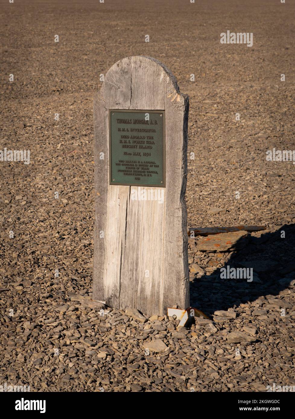 Grave of Thomas Morgan, official investigator who died on 22/5/1854 searching for the lost crew ...