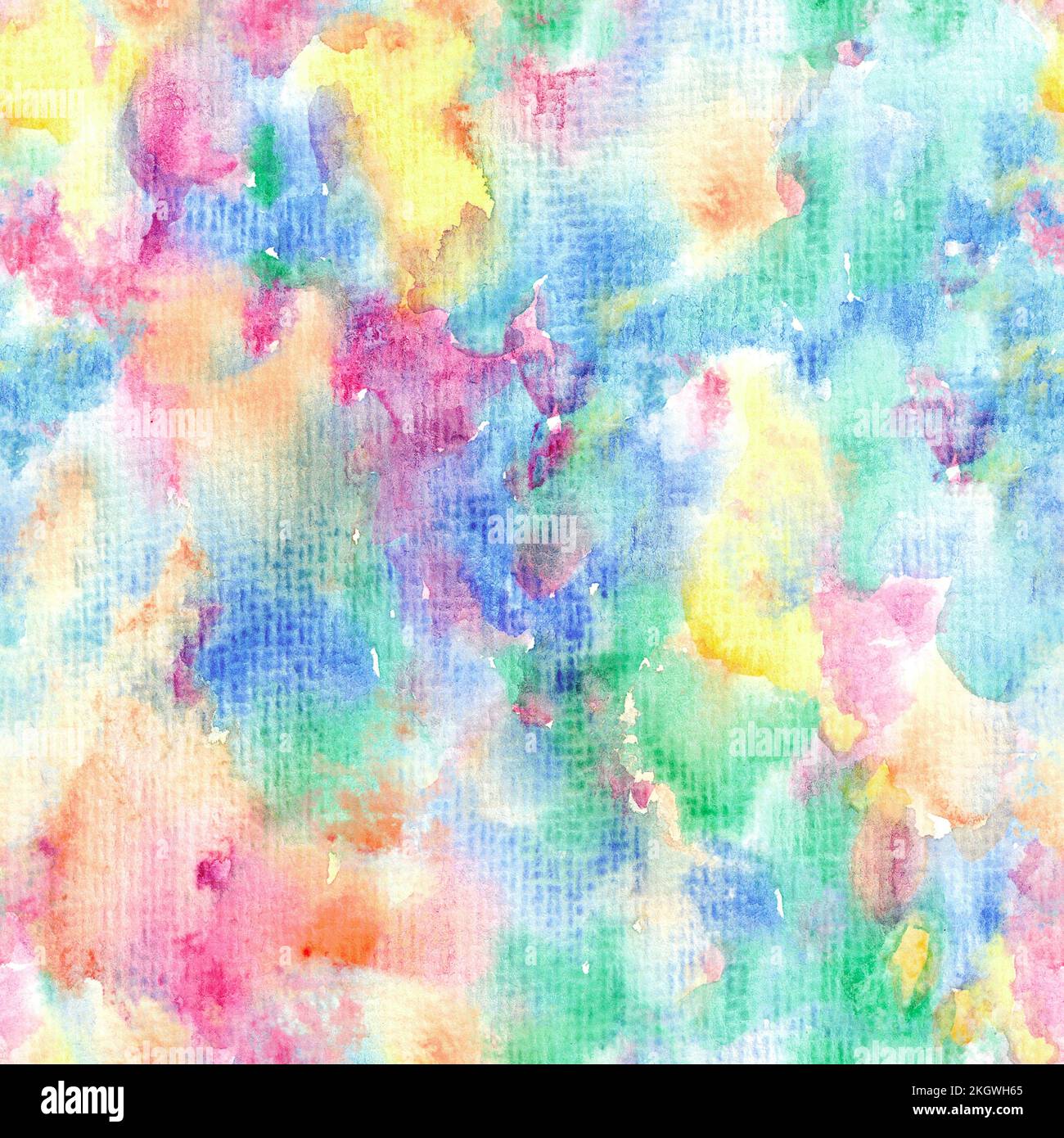 Abstract paint seamless pattern. Hand drawn colorful watercolor ...